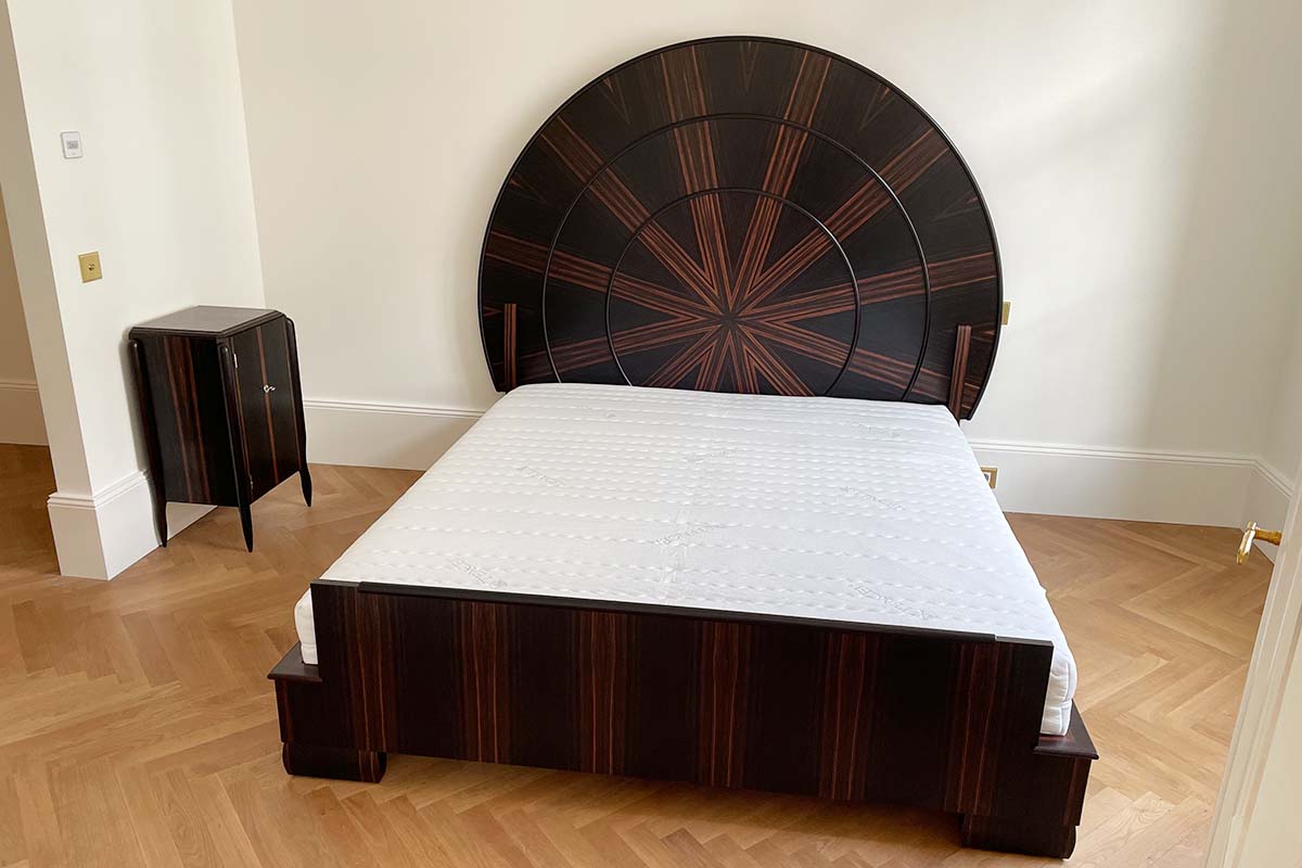 Art Deco bed "Lit Soleil" Inspired by Ruhlmann Émile-jacques